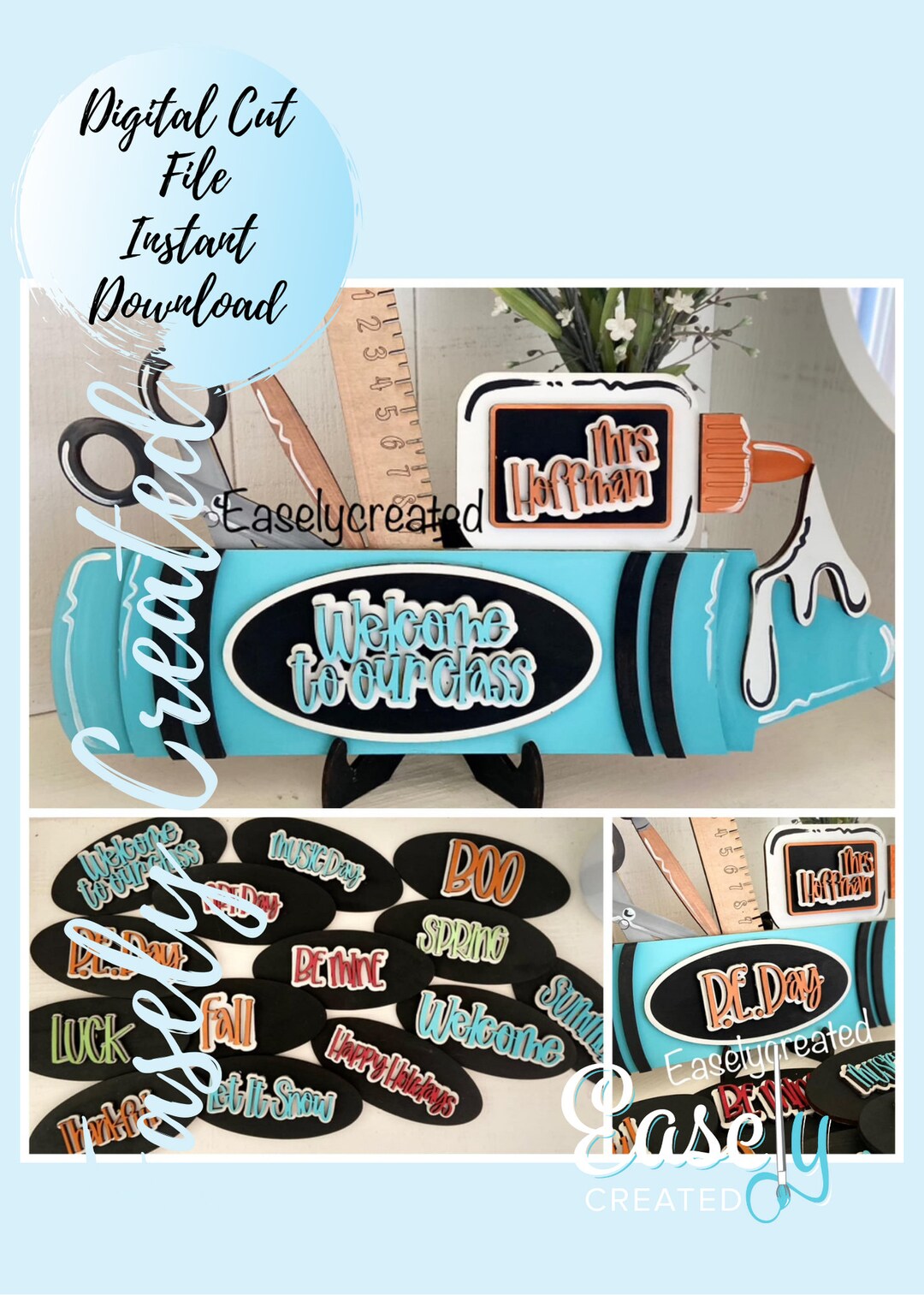 Welcome to Our Classroom Interchangeable Class Crayon Sign SVG ...