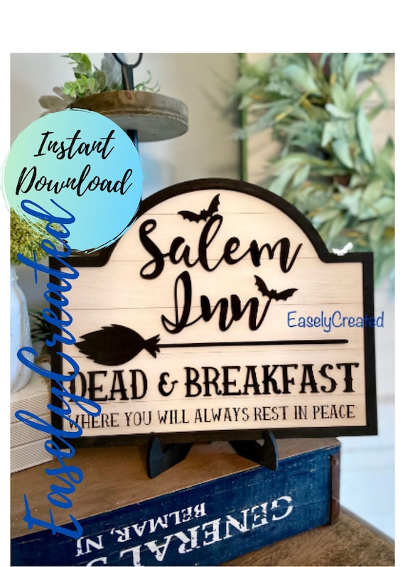 Salem SVG Digital File Salem Witch sign WITH Stand | Etsy