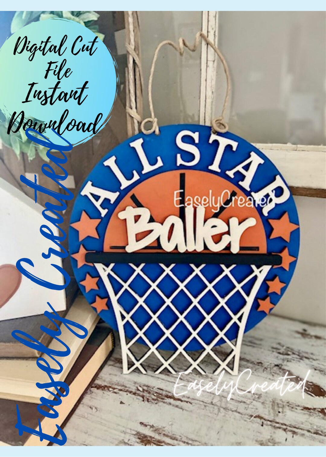 Kids DIY Kit SVG Digital File -kids DIY Project - Kids Basketball Sign ...