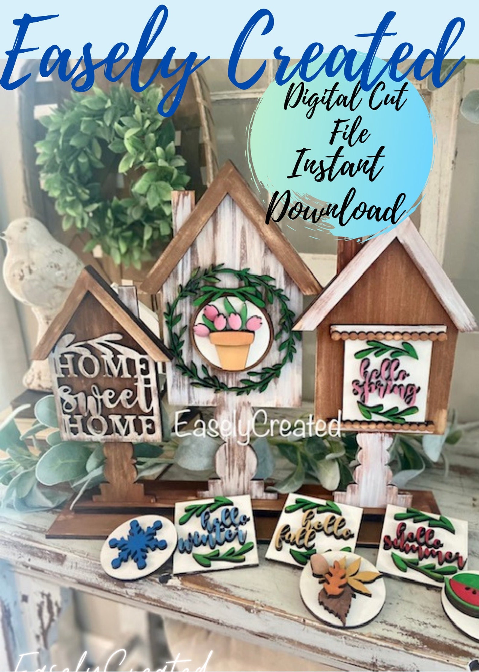 Seasonal Interchangeable Sign SVG File - All Seasons Interchangeable ...
