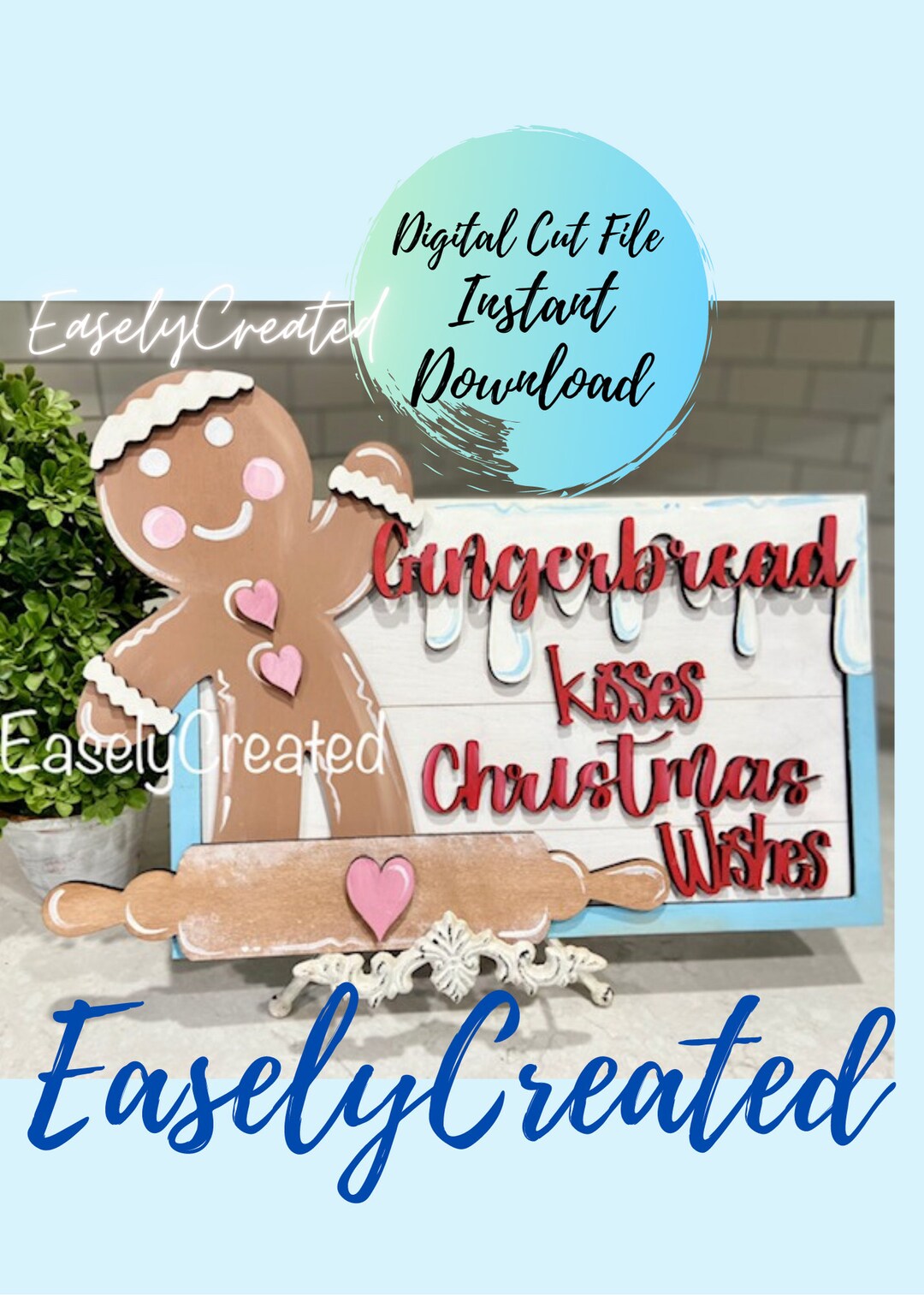 Gingerbread Baking Co SVG Digital File - Gingerbread Sign - Holiday ...