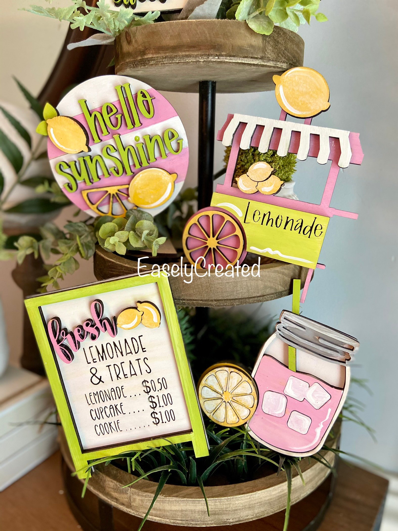 Lemonade Tiered Tray Digital Download File - Summer Tiered Tray - DIY ...