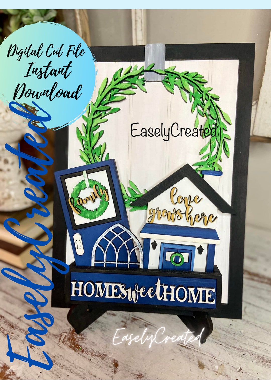 Home Interchangeable Add-on Sign SVG Seasonal Interchangeable Sign ...