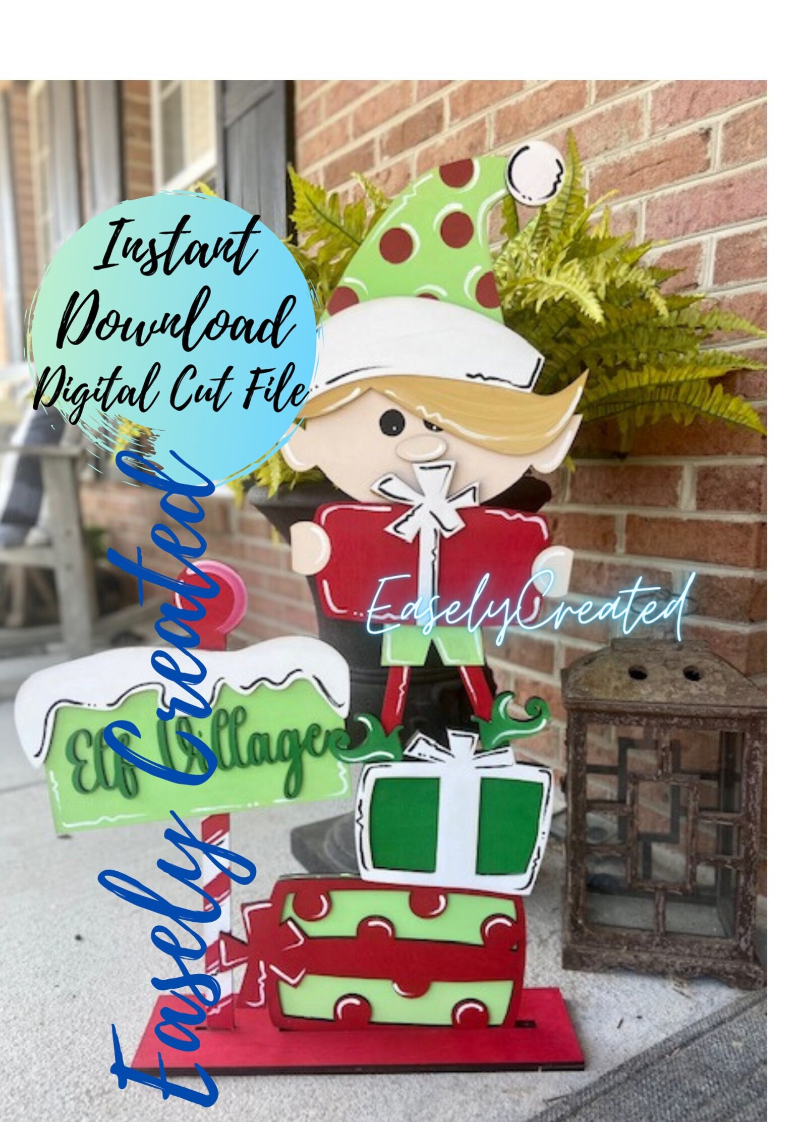 Elf Porch Sign SVG File Winter Sign- Winter Elf Workshop Sign Porch ...