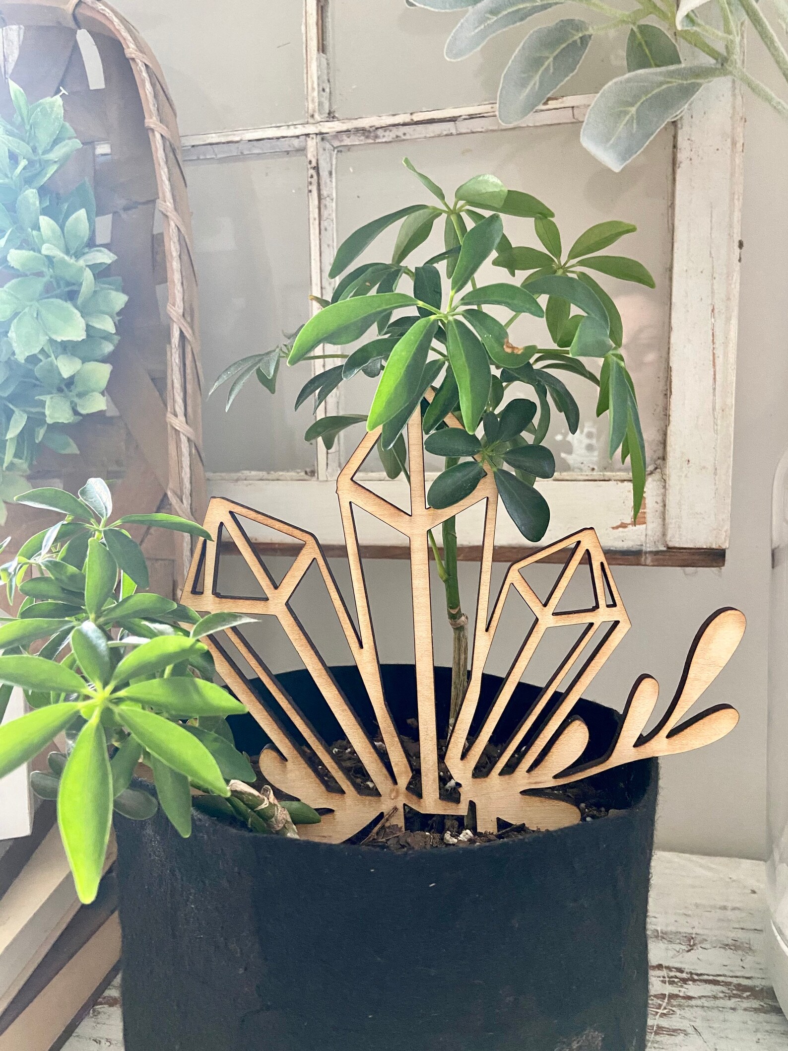 Plant Trellis SVG File Wreath Plant Trellis Glowforge Laser Ready File ...