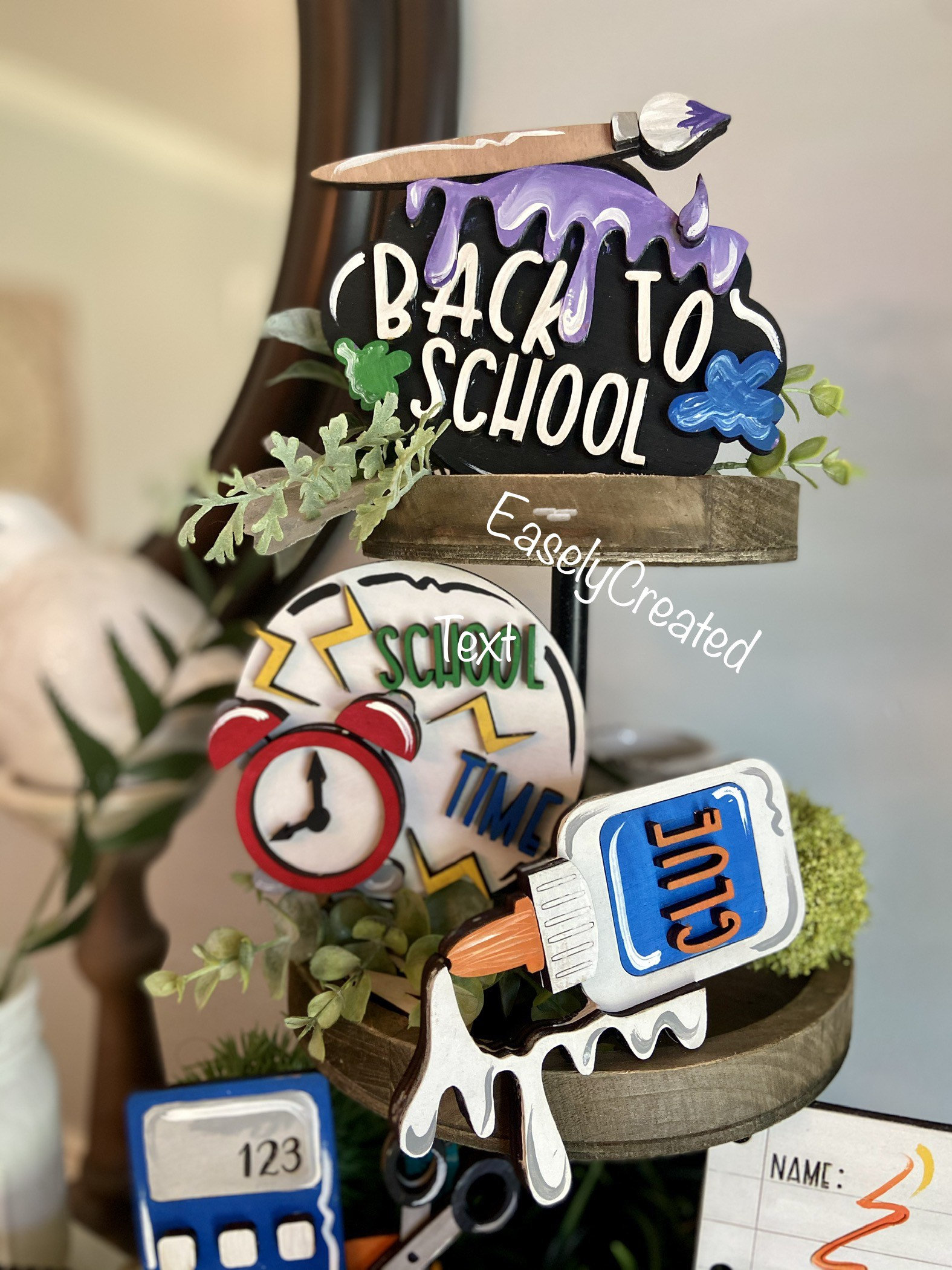 Back to School Tiered Tray Digital Download File - Teacher Tiered Tray ...