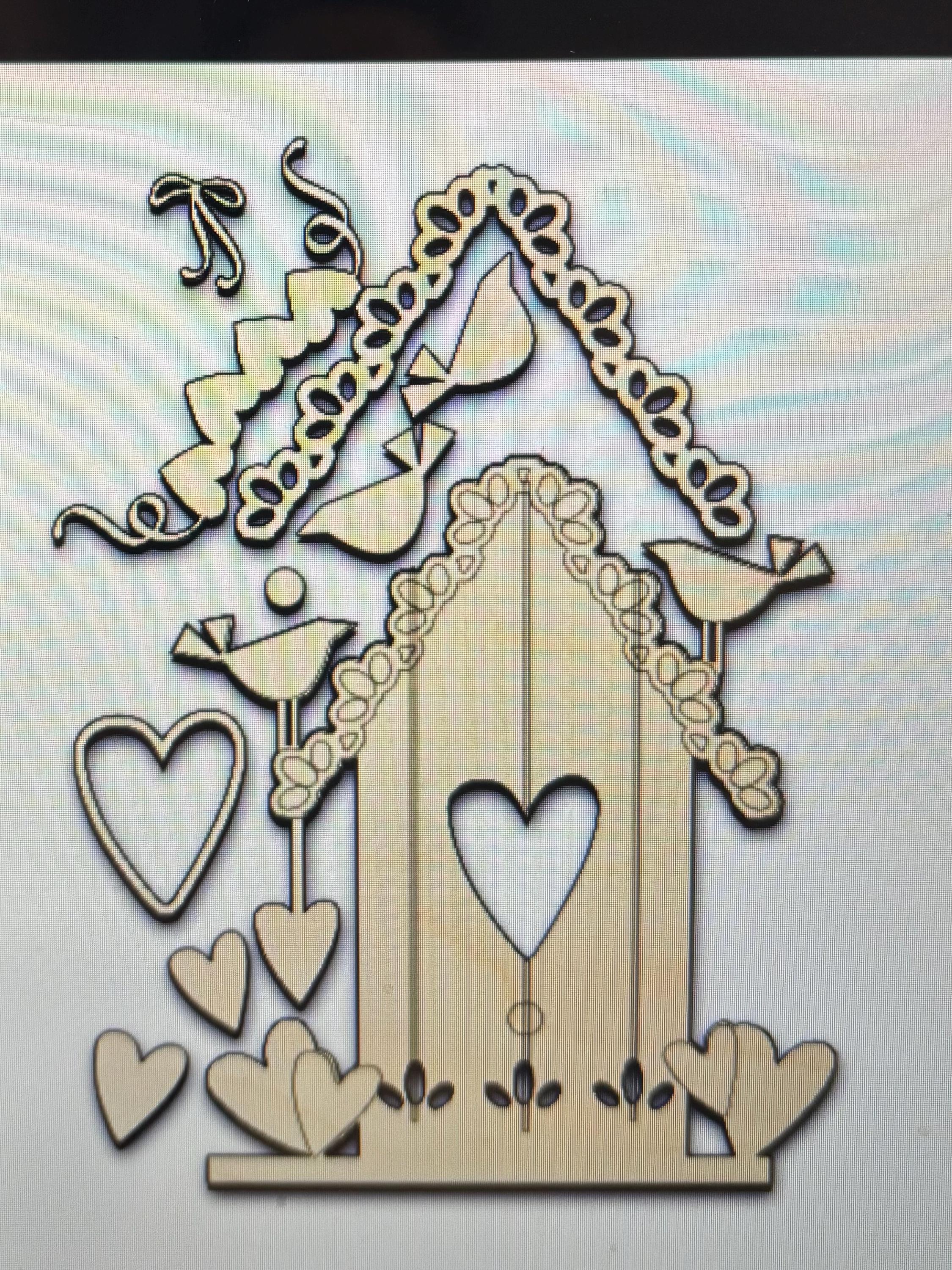 Shadow Box© Display Sign Insert for "valentine Love Birds " Standing ...