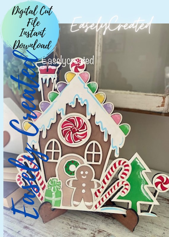 Gingerbread House Christmas Countdown File Christmas Sign - Etsy