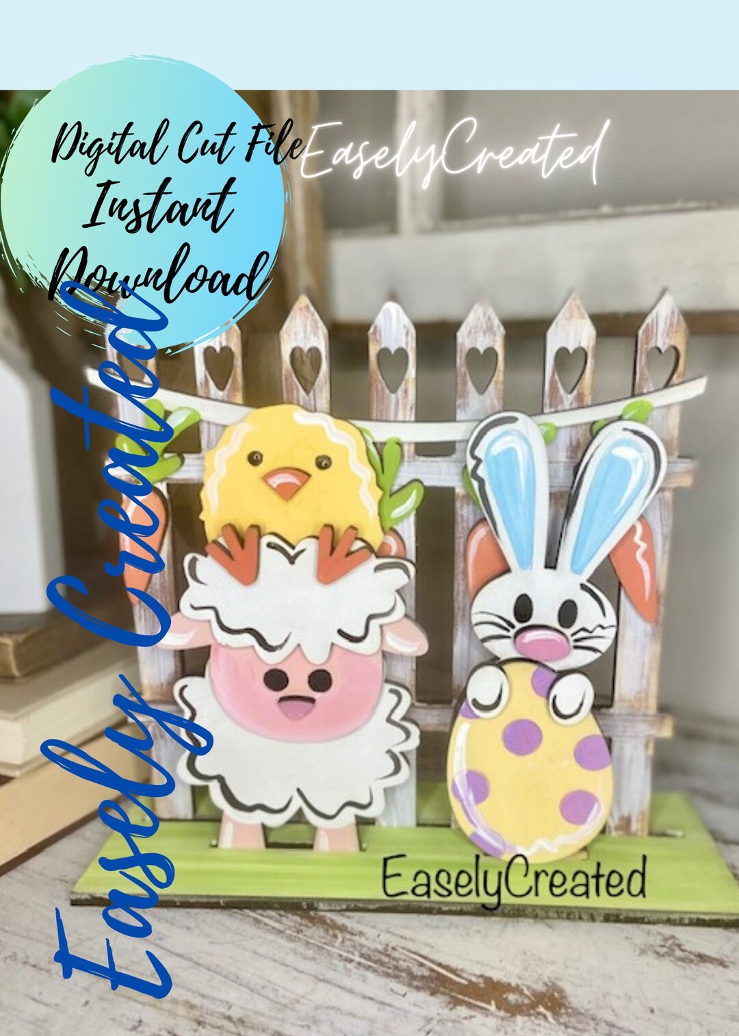 Easter Shelf Sitter Sign SVG File Easter Bunny Sign- Easter Bunny Shelf ...