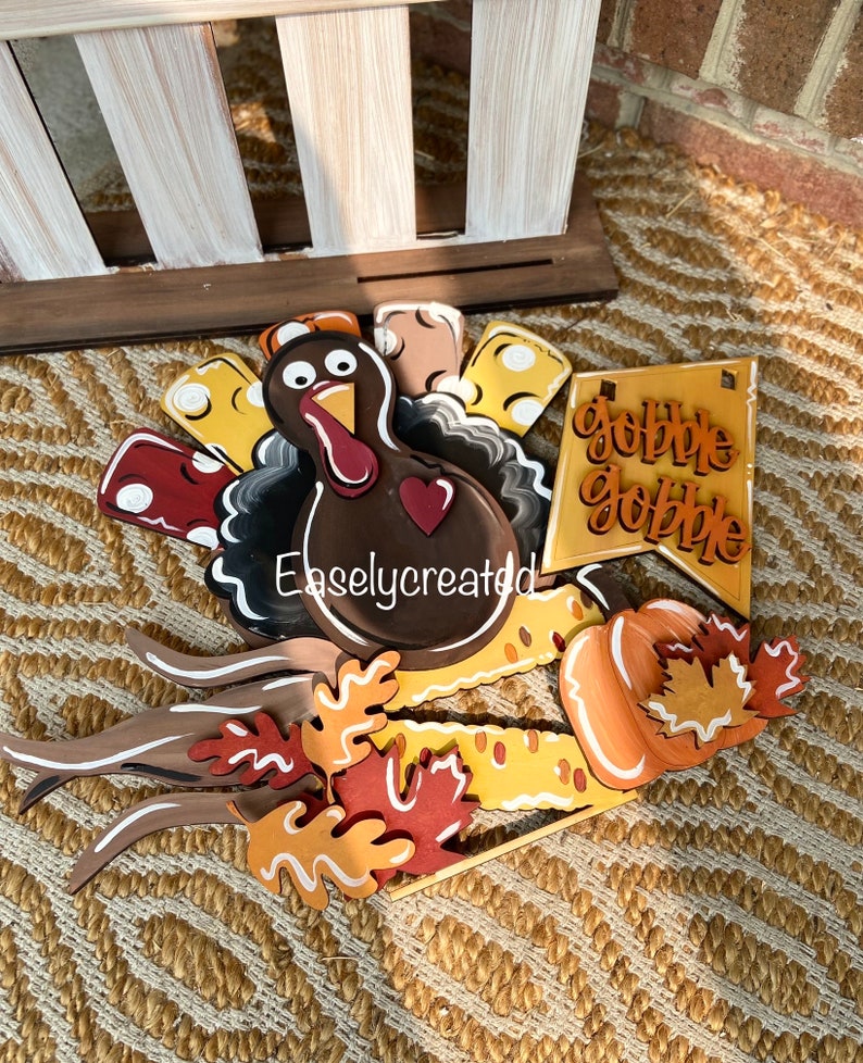 Picket Fence Large Porch Sign Interchangeable "turkey" Insert ...