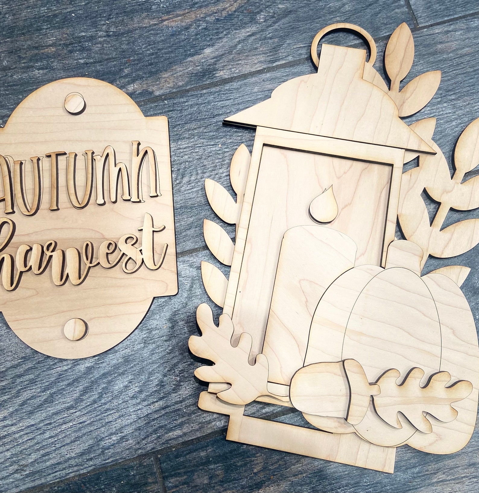 4ft Interchangeable Porch Leaner Insert "hello Autumn Pumpkin Lantern ...