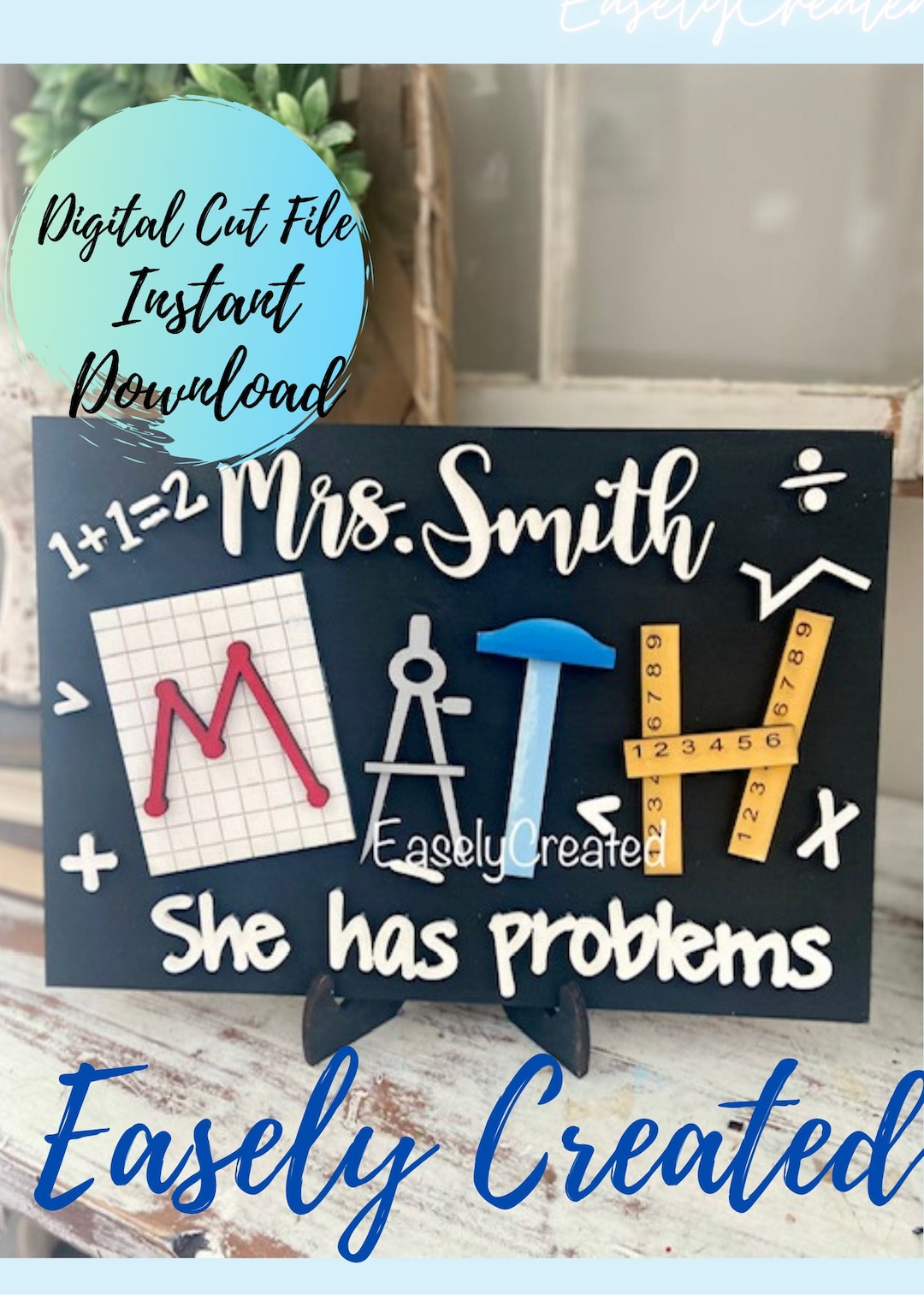 Welcome to Our Classroom Math Teacher Sign Sign SVG - Algebra Teacher ...