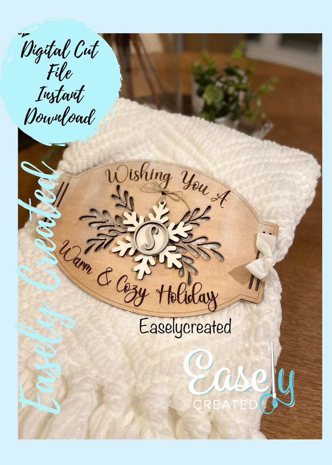 Blanket Tag With Ornament - Wishing You a Warm and Cozy Holiday ...