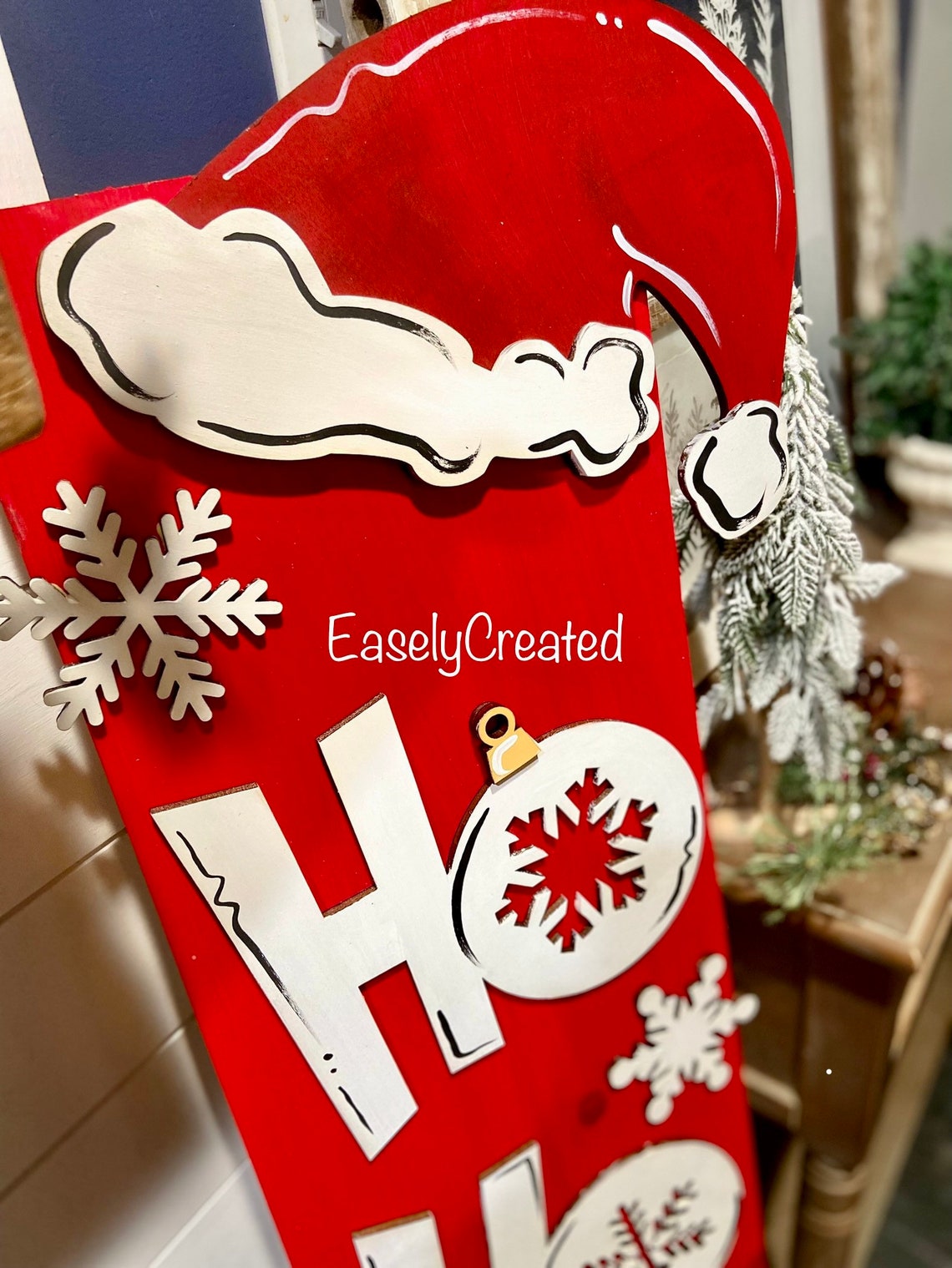 Merry Christmas Porch Leaner Sign SVG File Holiday Porch Sign SVG ...