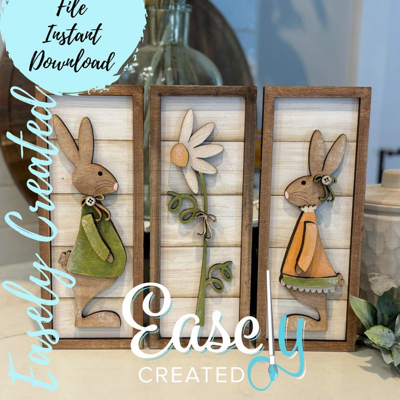 Mini Easter Wood Decor - Etsy