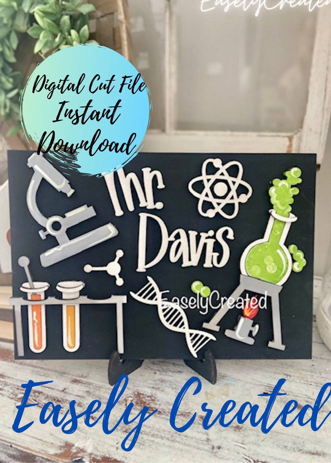 Welcome to Our Classroom Science Teacher Sign Sign SVG - Biology ...