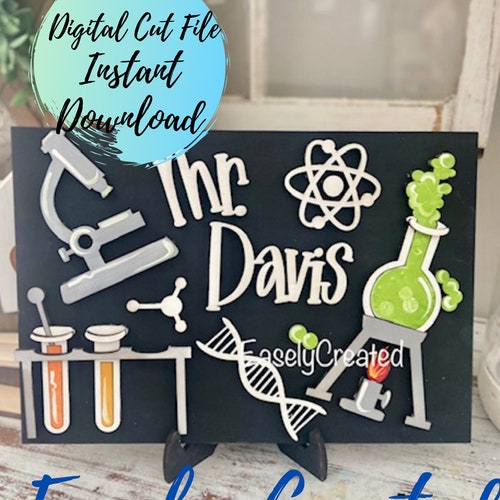 Welcome to Our Classroom Science Teacher Sign Sign SVG - Etsy