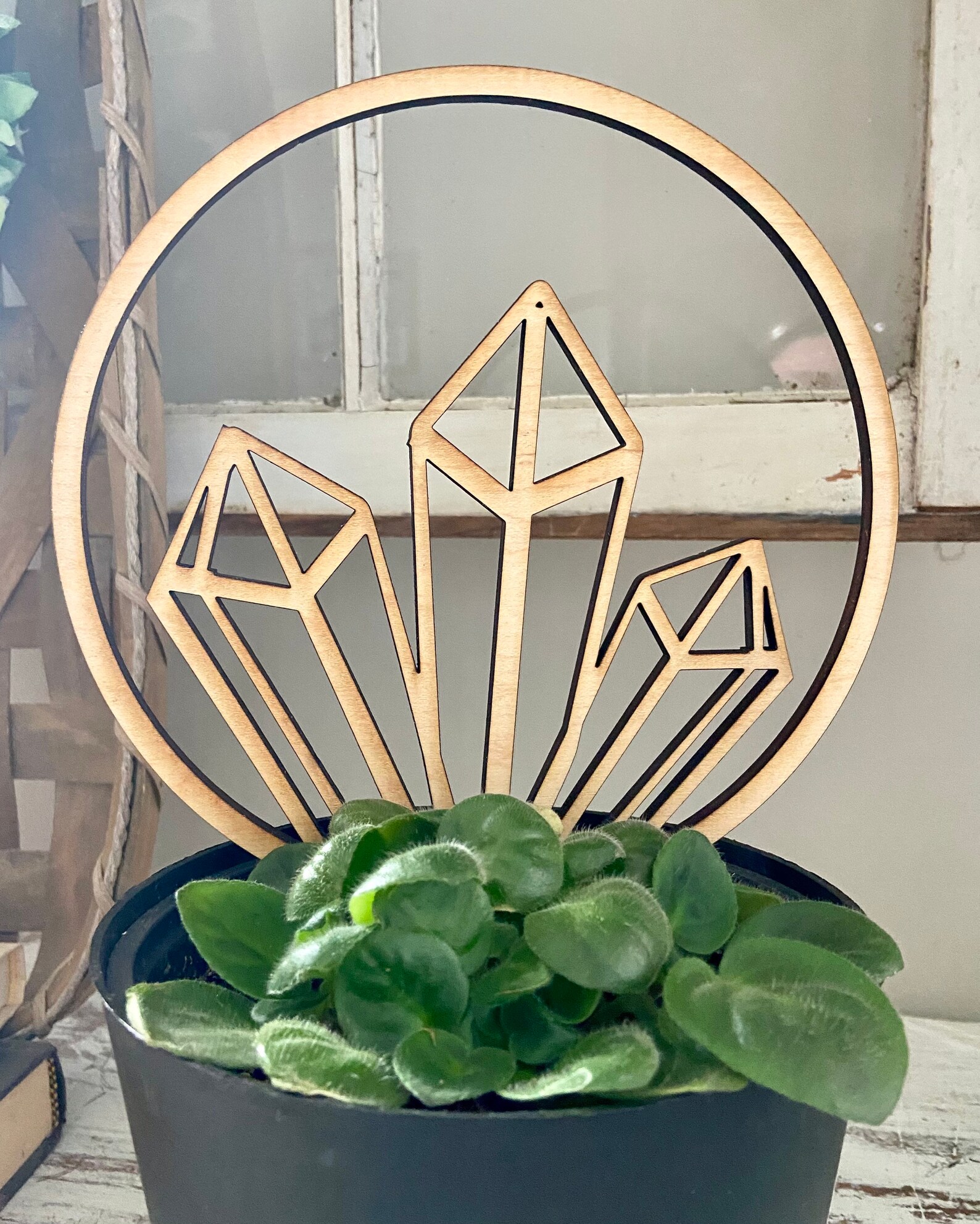 Plant Trellis SVG File Wreath Plant Trellis Glowforge Laser Ready File ...