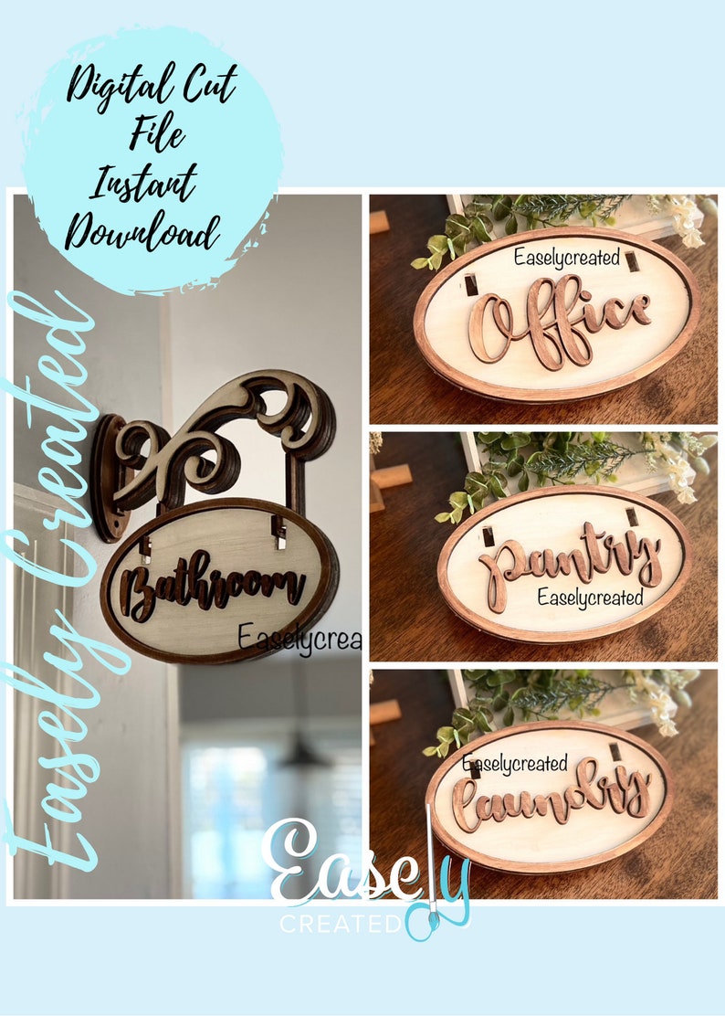 Wall Hanging Door Sign Digital File for "easter Bunn Crossing Sign and ...
