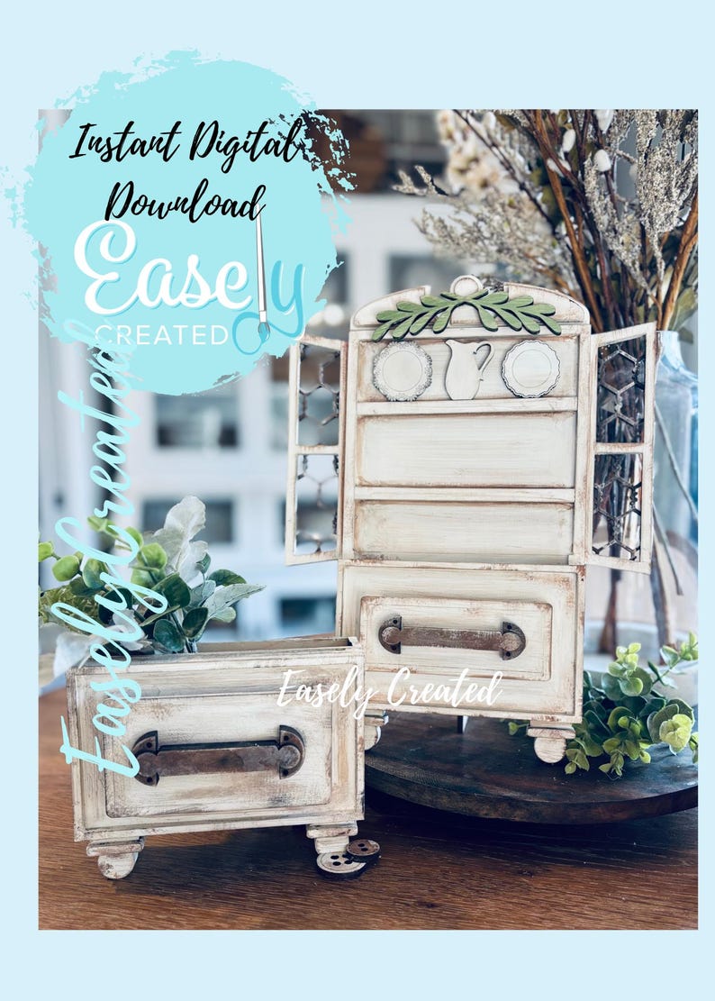 INSERT Only "lemon" for Vintage Box© Hutch Drawer Cabinet Changeable ...