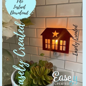 Primitive House Saltbx House Night Light Attachment SVG Holiday ...