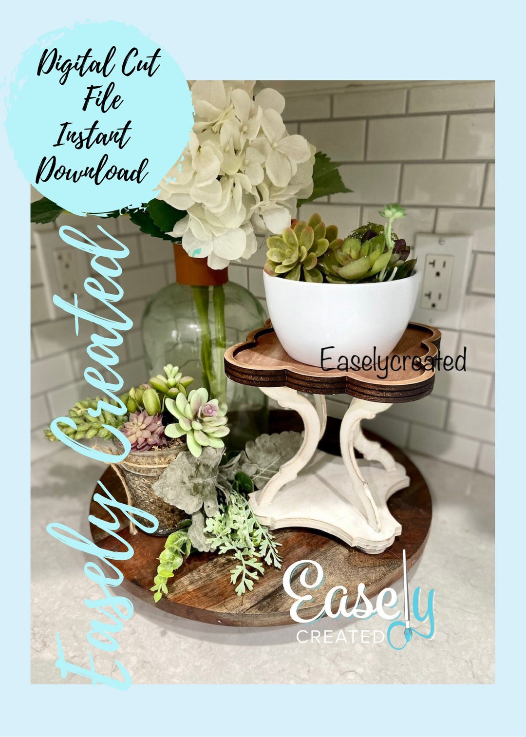 Farmhouse Display Stand Rustic Candle Holder Plant Stand Sign SVG ...
