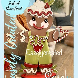 Large Standing Gingerbread Porch Sign SVG Holiday Christmas Seasonal ...