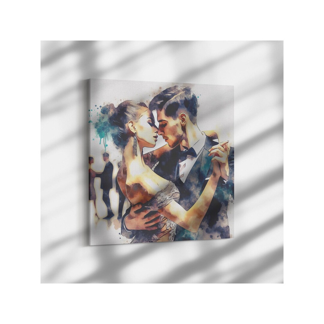 Elegant Tango Dance Canvas – Romantic Ballroom Wall Art for Dance ...