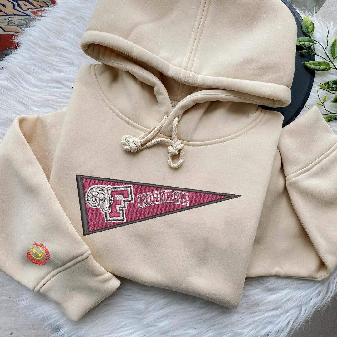 Embroidered Pennants Sweatshirt With Team Name | Custom Pennants Shirt ...