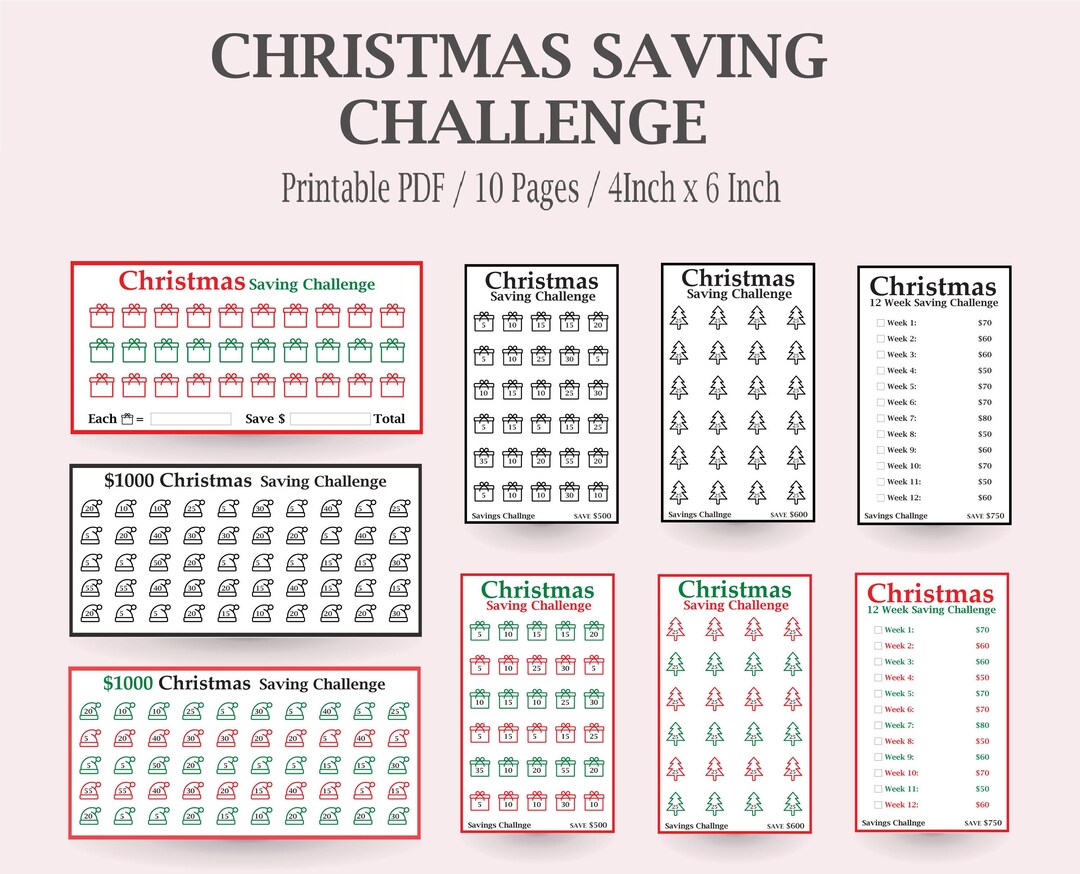 Christmas Savings Challenge, Saving Money , Christmas Budget Planner ...