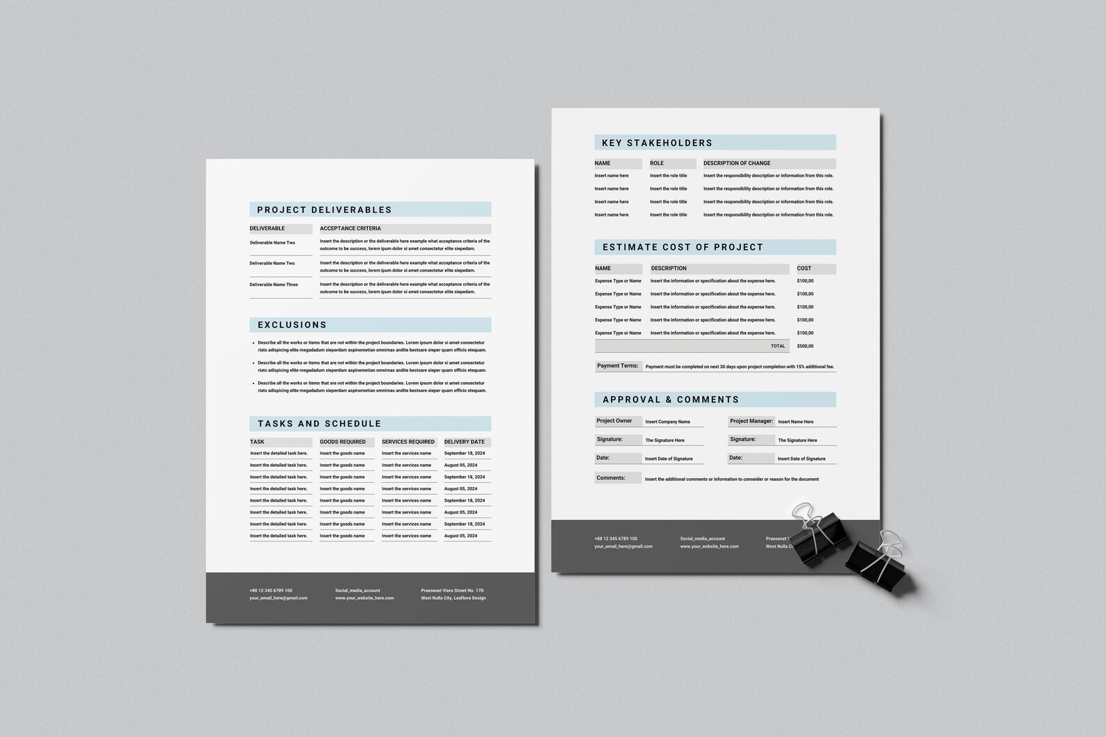Scope of Work Template | Statement Work | Editable SOW Design ...