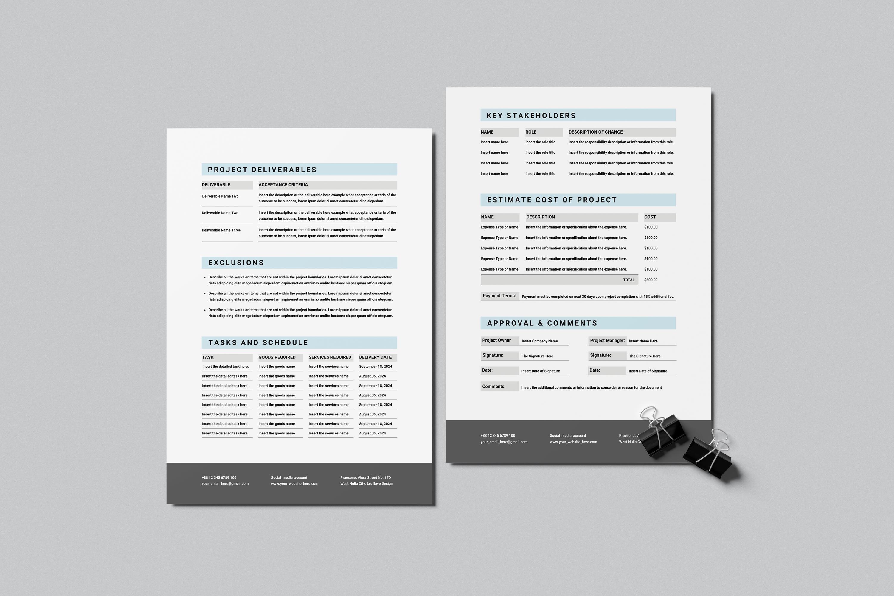 Scope of Work Template | Statement Work | Editable SOW Design ...