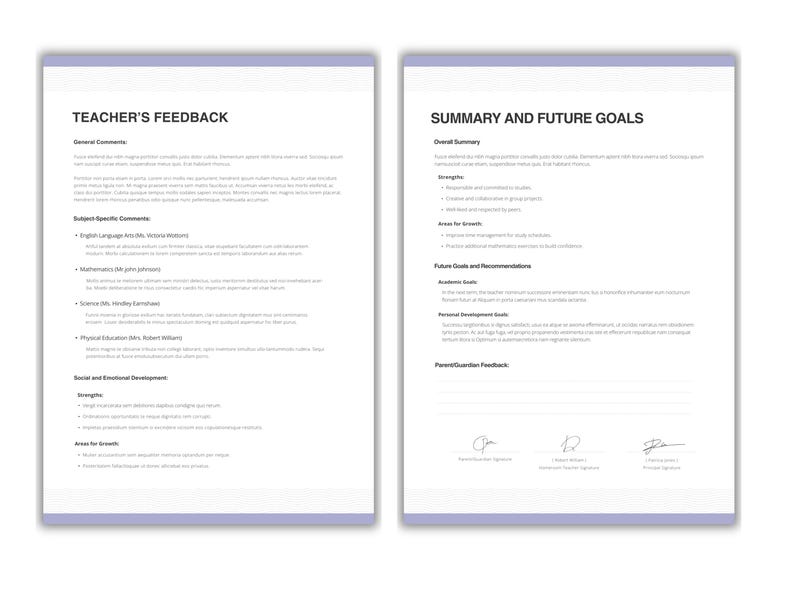 Student Report Card , Editable Homeschool Report Sheet Student Report ...