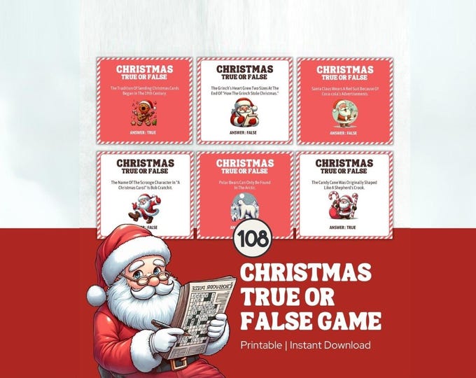 True or False Game, Christmas Trivia Questions With Answers, Christmas ...