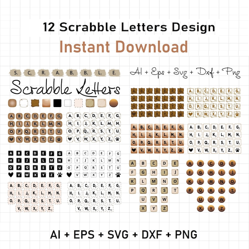 Scrabble Letter Design - Etsy