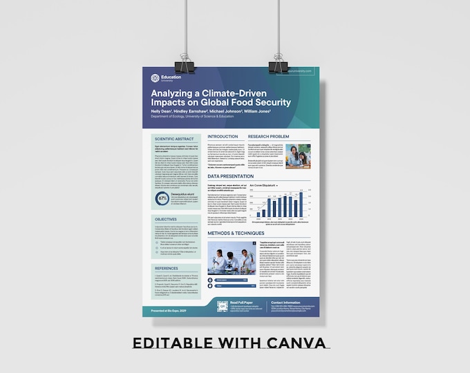Scientific Poster Template, Editable Medical Case Study, Canva Format ...