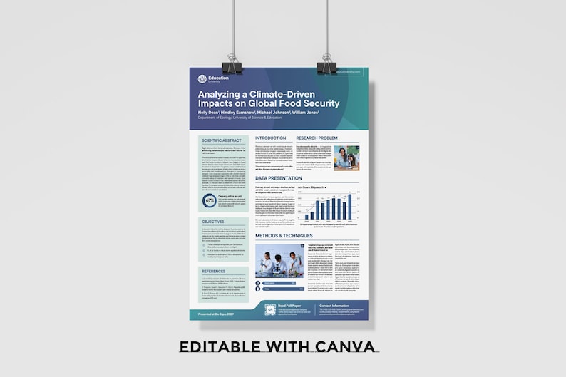 Scientific Poster Template, Editable Medical Case Study Template ...