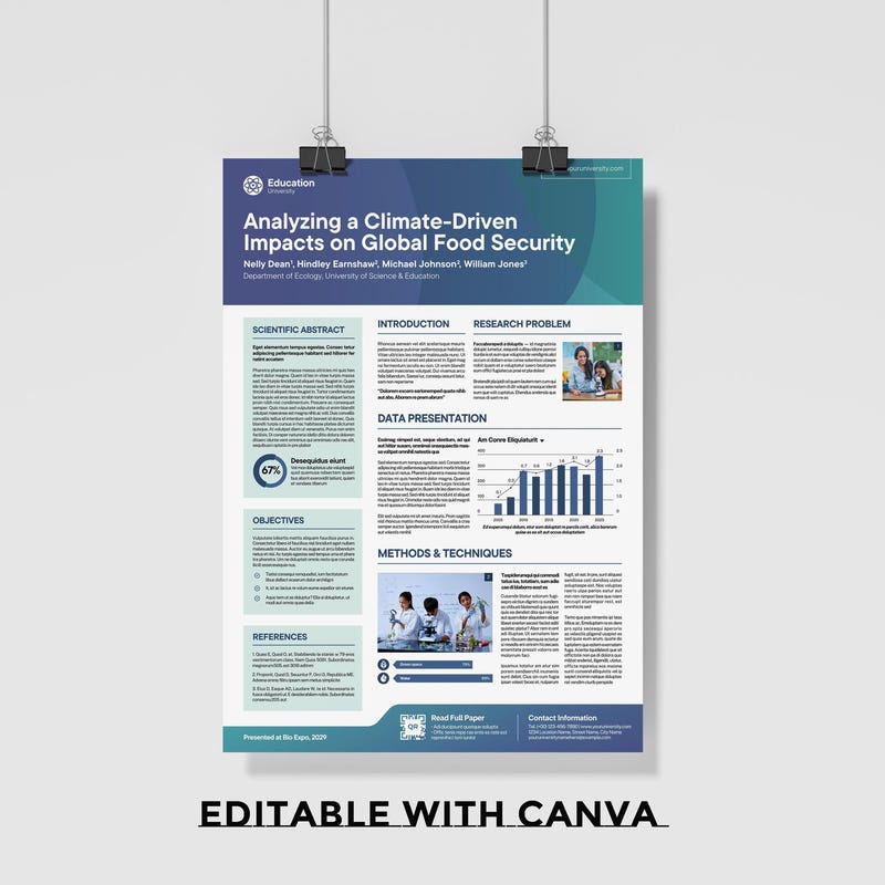 Scientific Research Poster Template - Etsy
