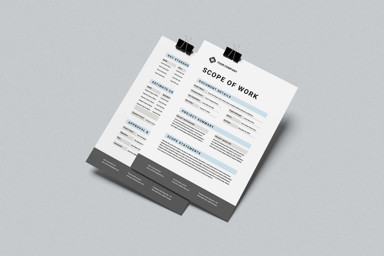 Scope of Work Template | Statement Work | Editable SOW Design ...