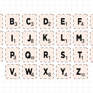 Scrabble Tiles Svg, Alphabet Letter Tiles, Scrabble Tiles Cut Files ...