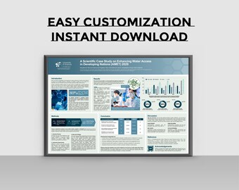 Editable A0 Scientific Research Poster Template – Canva & Powerpoint ...