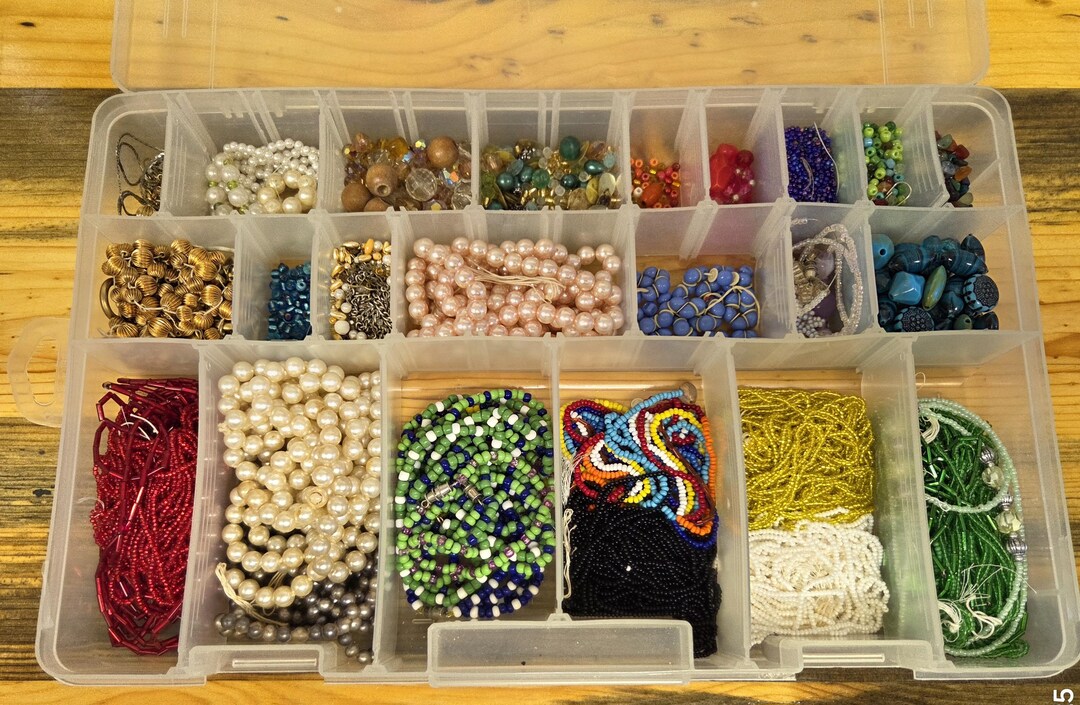 Bead Box With Assorted Beads - Etsy