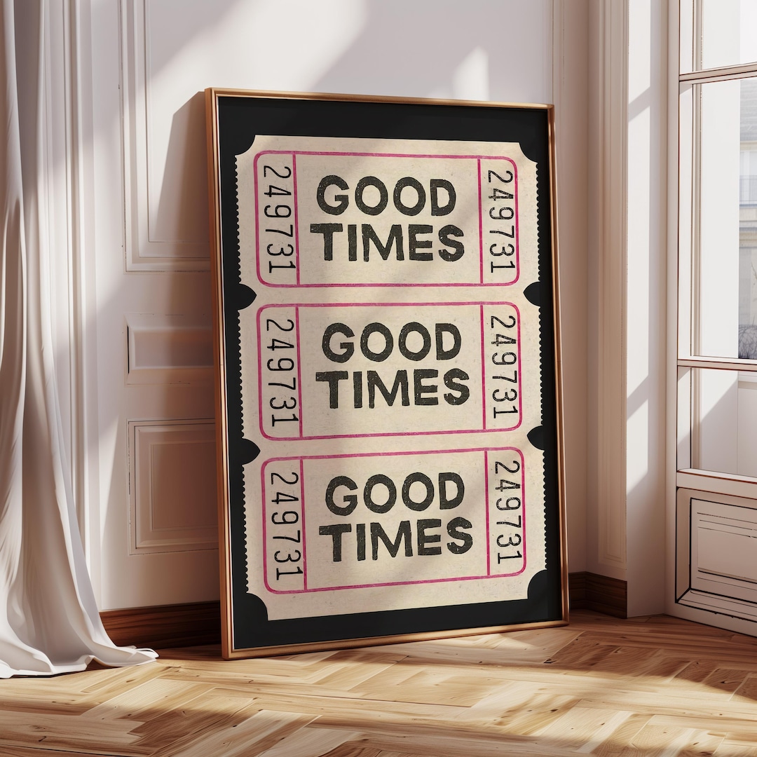 Retro Ticket Print - Vintage Carnival Ticket Wall Art - Printable Good ...
