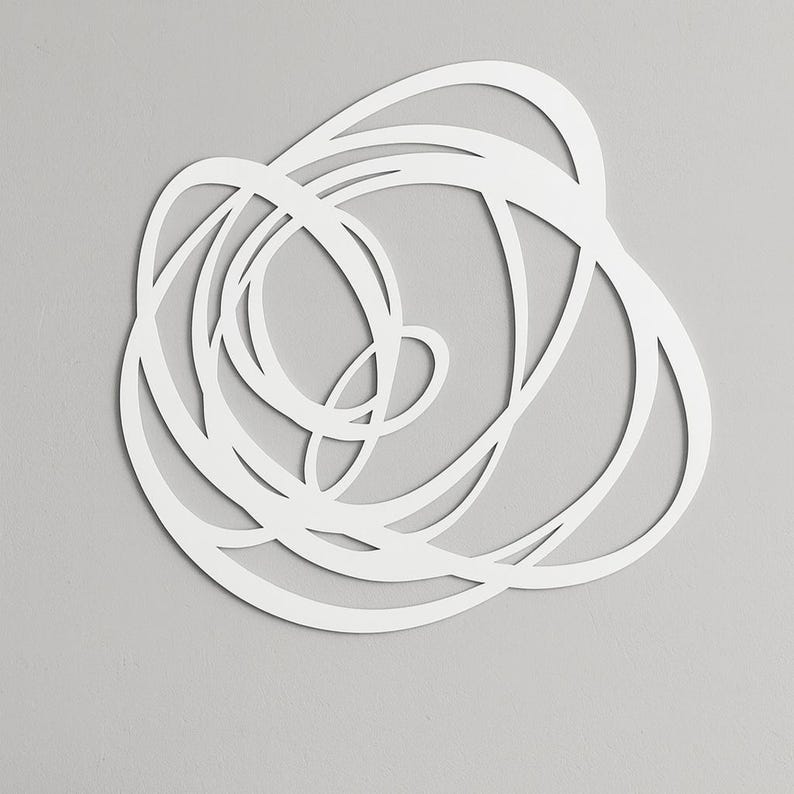 Abstract Metal Wall Art, Mid Century Modern Decor, Luxury Style Wall ...
