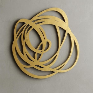 Abstract Metal Wall Art, Mid Century Modern Decor, Luxury Style Wall ...