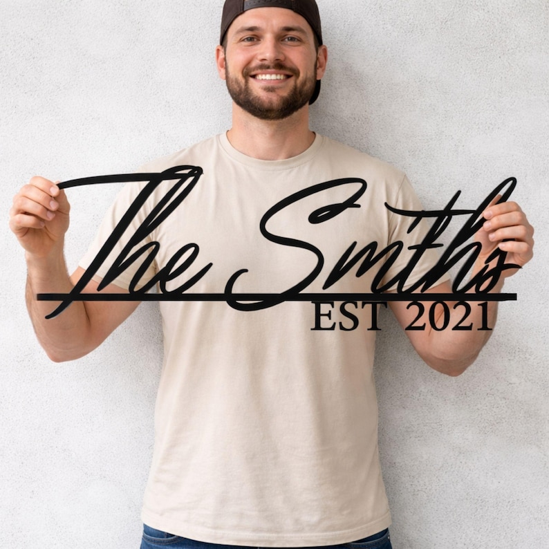 Personalized Last Name Sign, Family Name Sign, Wedding Gift, Family ...