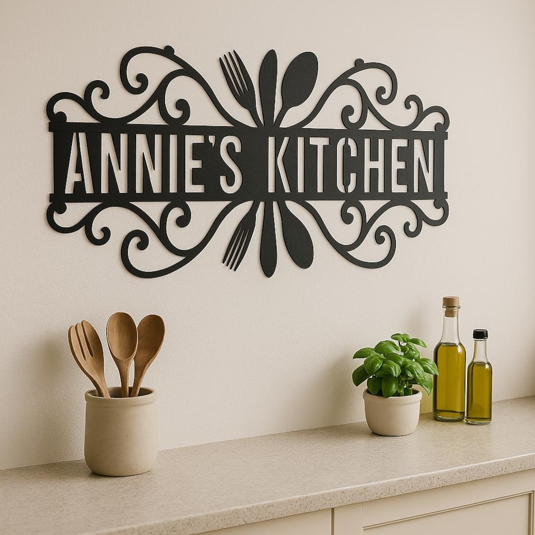 Personalized Metal Kitchen Sign for Wall | Mimi's Kitchen Decor ...