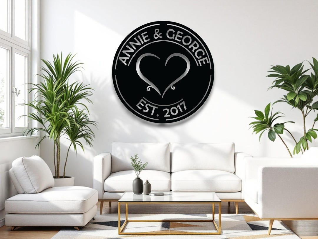 Custom Metal Sign, Personalized Outdoor Sign, Custom Love Sign, Large ...