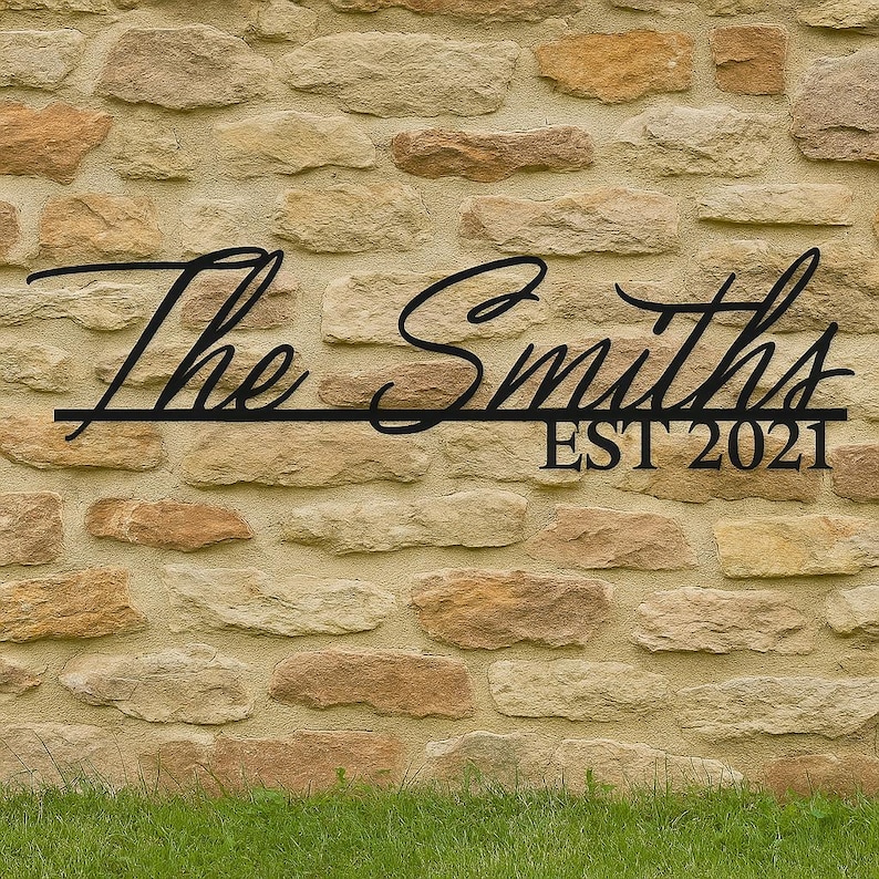Personalized Last Name Sign, Family Name Sign, Wedding Gift, Family ...