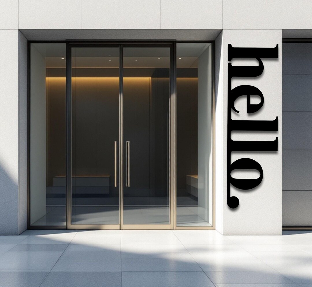 Metal House Entry Hello Wall Art, Garden Metal Wall Art, Housewarming ...